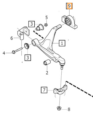 Genuine Volvo XC60 XC90 Left Front Drivers Lower Suspension Control Arm ...