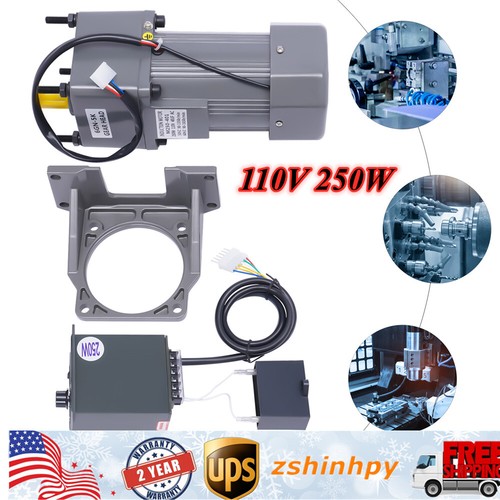 AC 110V 250W Gear Motor Reduction Gearbox High Torque 270rpm Speed ...