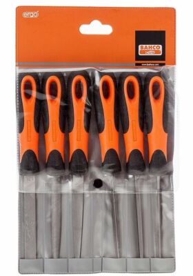 Bahco 1-476-04-3 Sandvik ERGO 6 Piece Key Hand Mini File Set 4" / 100mm ...