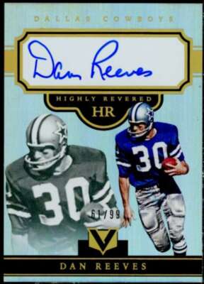 Dan Reeves Card 2017 Panini Vertex Highly Revered Autographs #23 | eBay