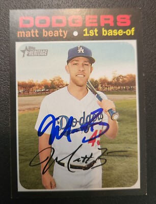 Matt Beaty Autograph Signed 2020 Topps Heritage Los Angeles Dodgers | eBay