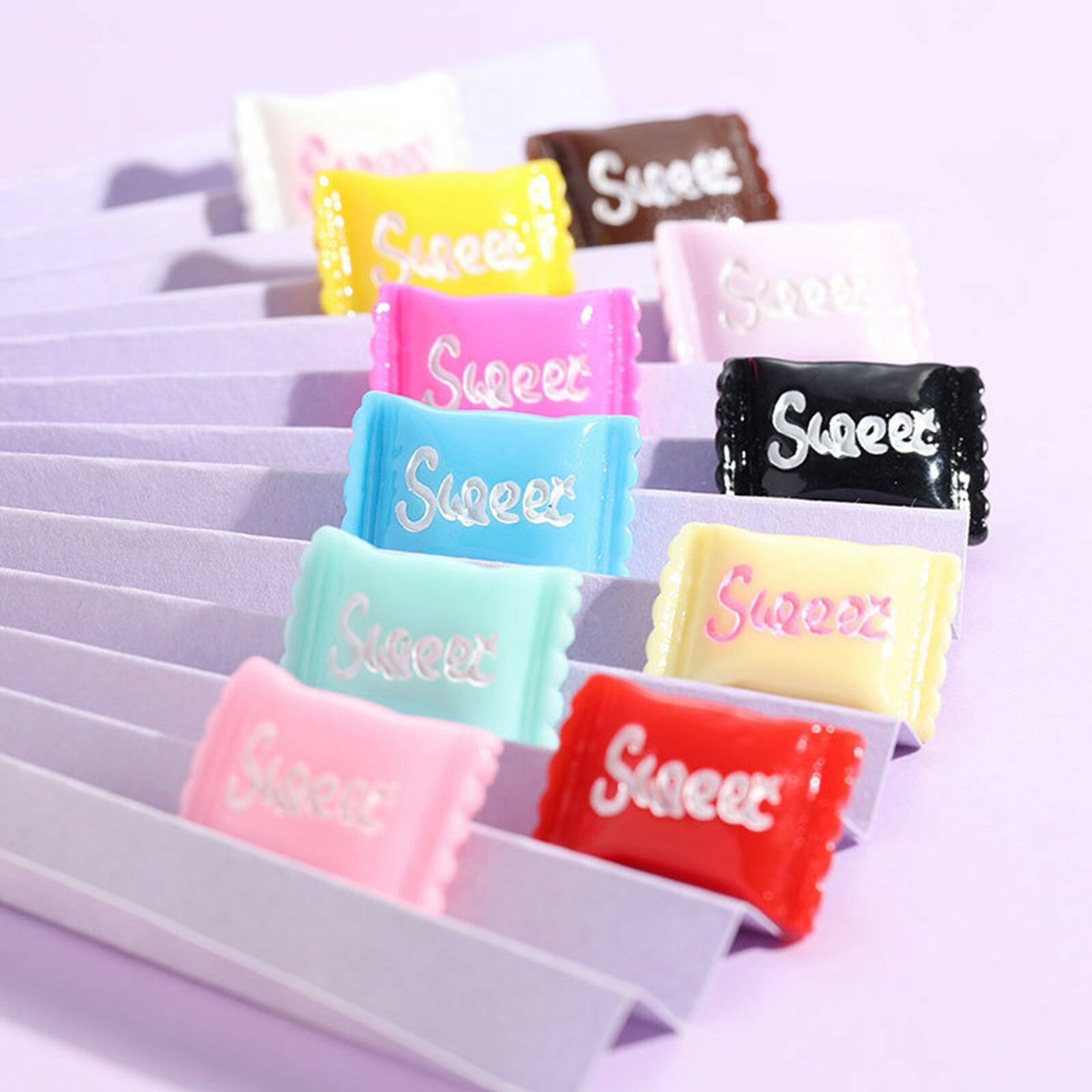 20 Mixed Color Flatback Resin Cute Sweet Candy Crafts Hair Bows ...