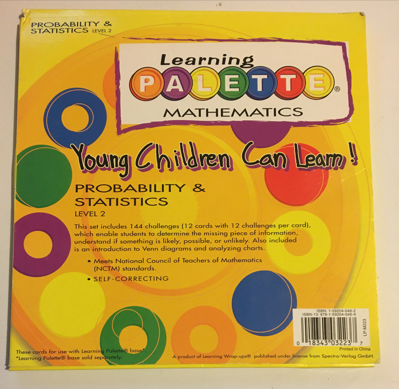 Usborne Learning Wrap Ups Palette Discs Math PROBABILITY STATISTICS ...