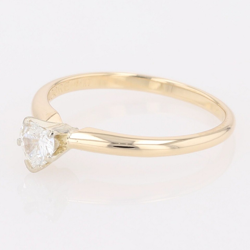 .26ct Heart Shaped Diamond Solitaire Engagement Ring 14k Yellow Gold ...