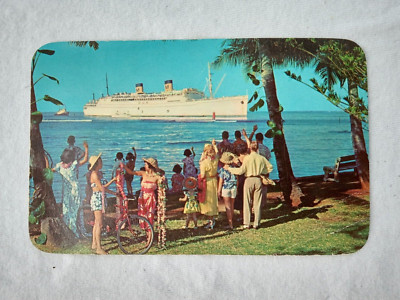 S S LURLINE SHIP POSTCARD c1960 HAWAIIAN VILLAGE POSTMARK HAWAII ...