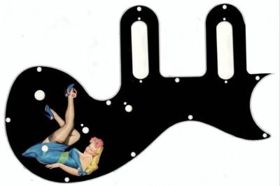 Pickguard Epiphone Les Paul SL Graphical Graphic Scratchplate PinUp BL ...