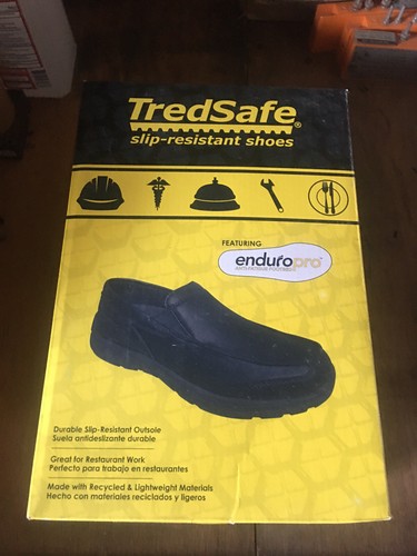 TredSafe Manon Mens Occupational Shoes Oil and Slip Resistant Black - Size 7.5 | eBay