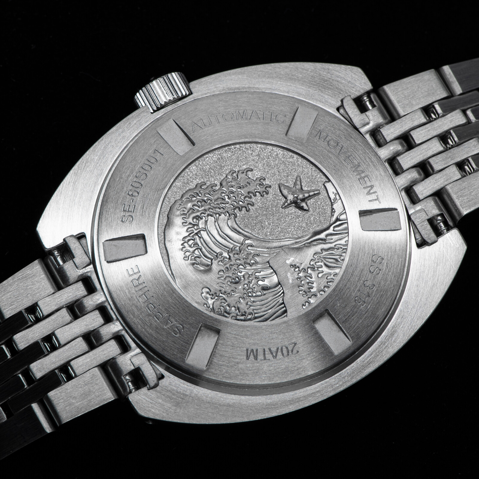 SEESTERN SUB300T, Full Lume Military, NH35, Sapphire, Black, 200m Diver ...