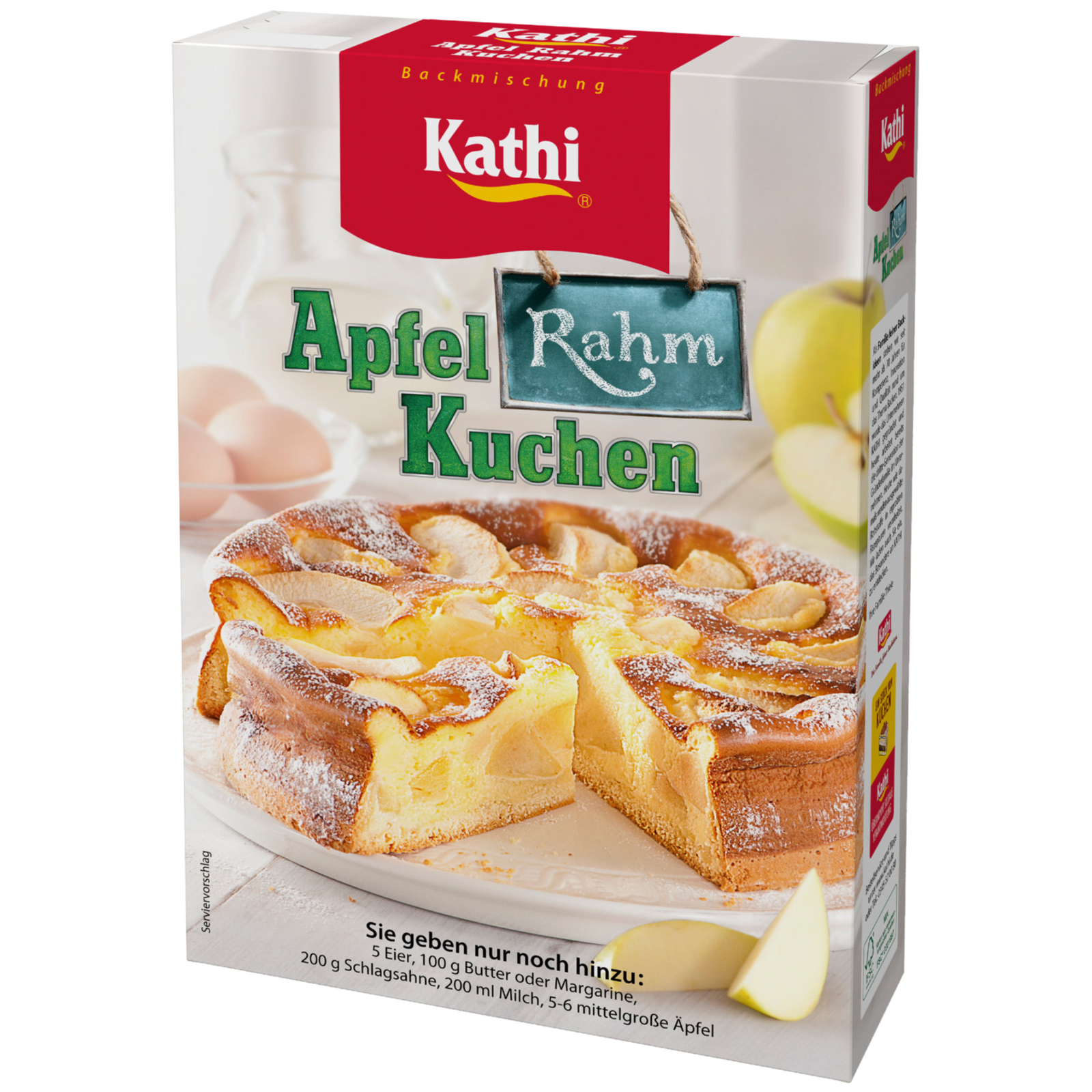 Kathi Backmischung für Apfel Rahm Kuchen 370g Packung 4013109014430 | eBay