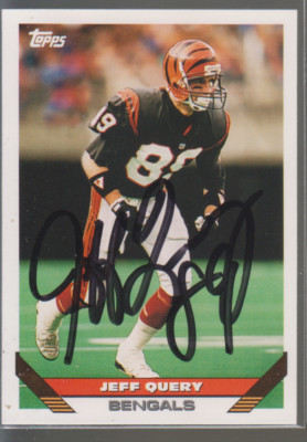 Autographed 1993 Topps Jeff Query - Bengals | eBay