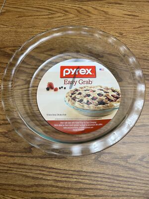 LOT of 5 - Pyrex Easy Grab 9.5 Glass Pie Pan Plate (5 For The Price Of ...