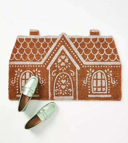 Anthropologie Gingerbread House Doormat Rug Coconut Coir Christmas Mat ...