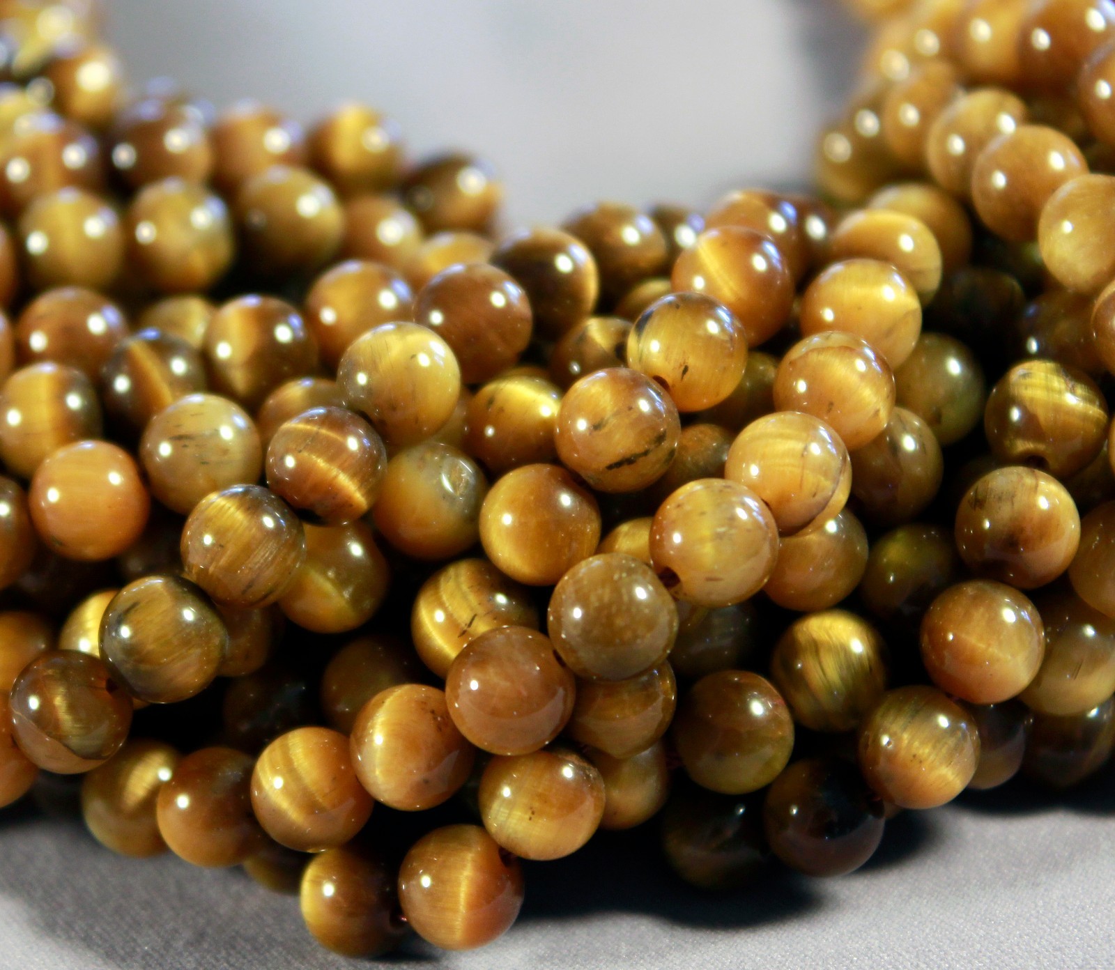 HONEY GOLD TIGER EYE 6MM ROUND BEADS 16" STRAND TIGER'S EYE TIGEREYE | eBay