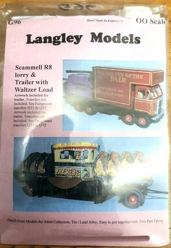 Scammell R8 Lorry +Waltzer trailer G96 UNPAINTED OO Scale Langley Model ...