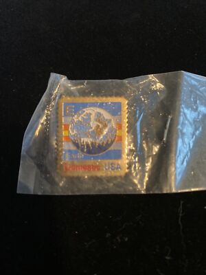Domestic USA E earth Stamp Enamel Lapel Pin USPS | eBay