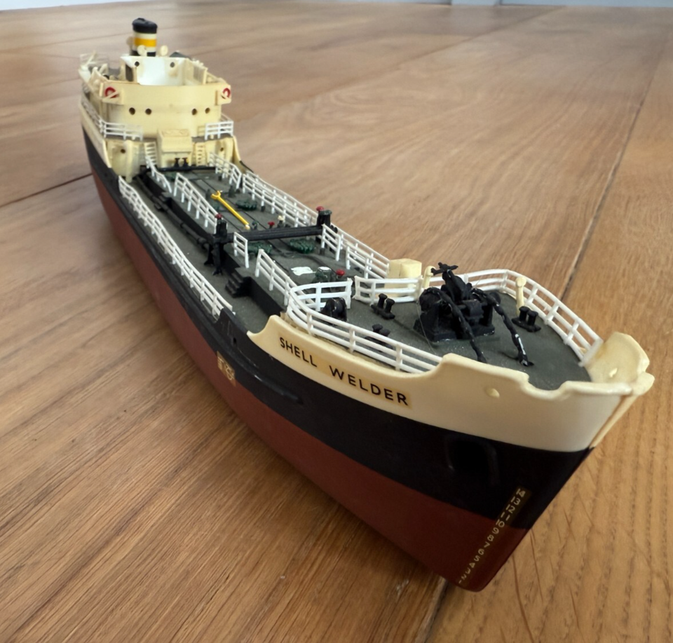 Vintage Pre Built Model Ship Shell Welder Coastal Tanker 70s Novo ...