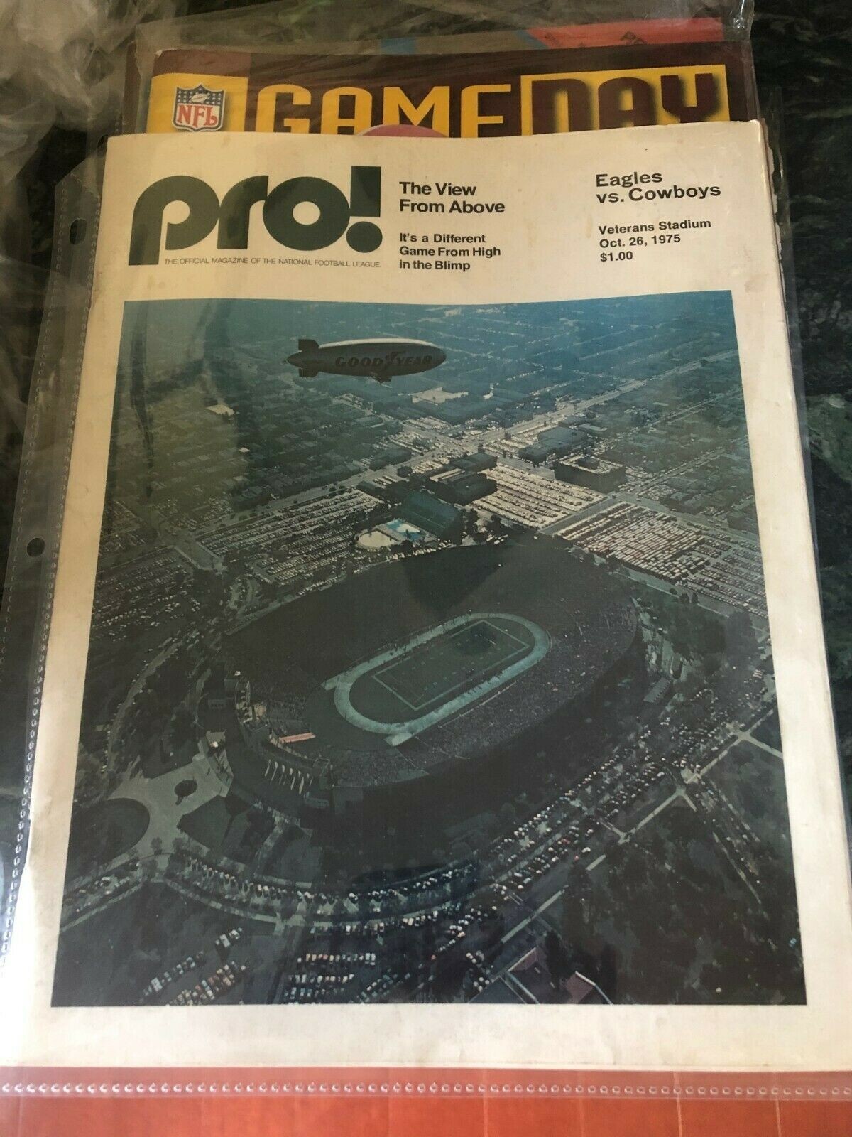 VINTAGE OLD RARE 1975 NFL Football Program Dallas Cowboys vs ...