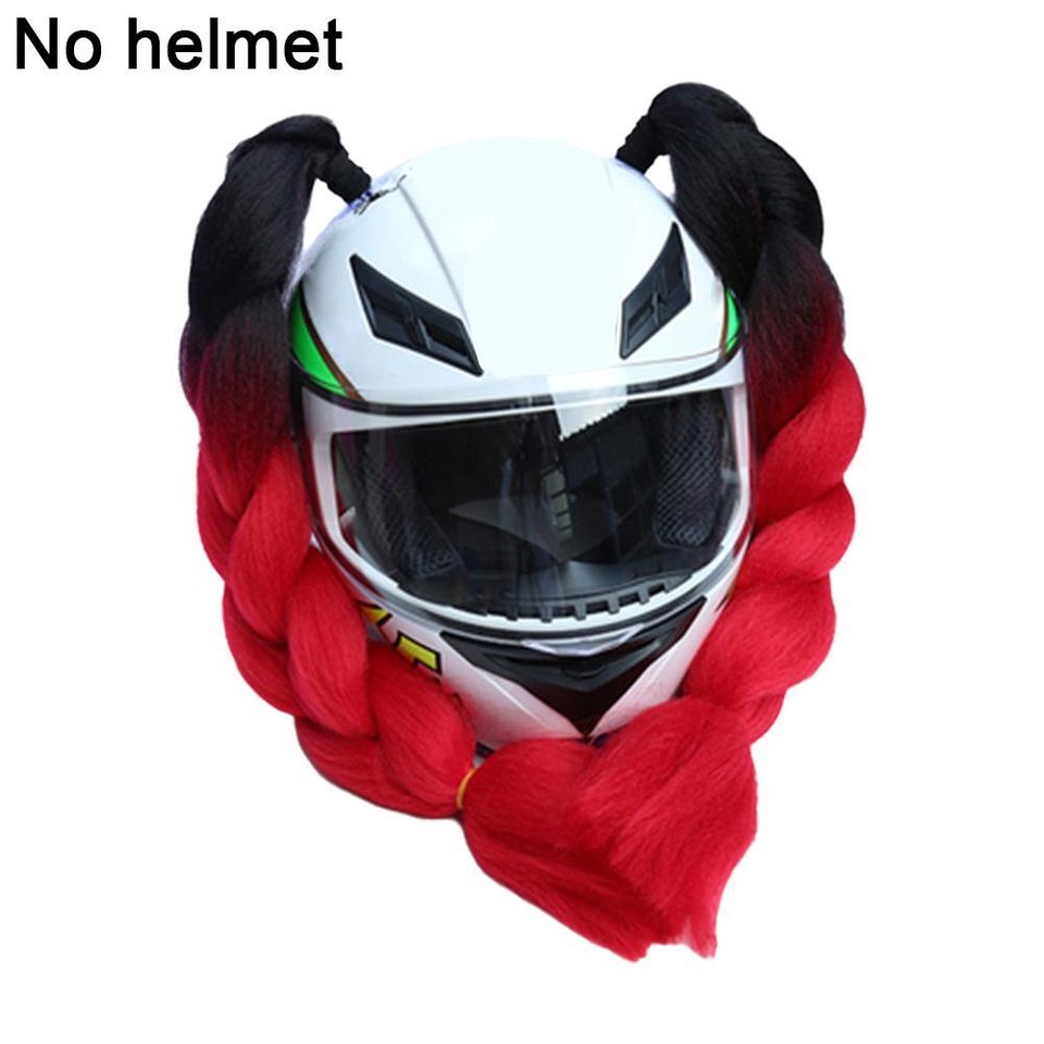 1 Pair Punk Style Motorcycle Helmet Dreadlocks Women Ponytail Braid ...