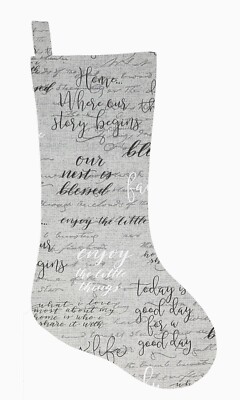 Family Love Words Christmas Stocking | eBay