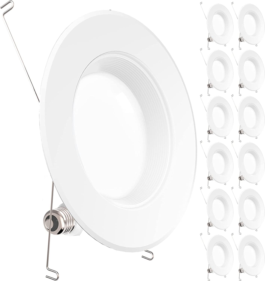 12 Pack Retrofit LED Recessed Lighting 6 Inch,5000K Daylight,Dimmable ...