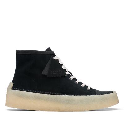 Clarks Originals Mens Caravan Mid Black Suede Casual Sneakers Shoes | eBay