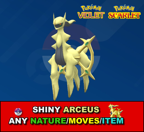 6IV Shiny Arceus ANY Tera Type/Nature/Item/Moves Pokemon Scarlet/Violet ...