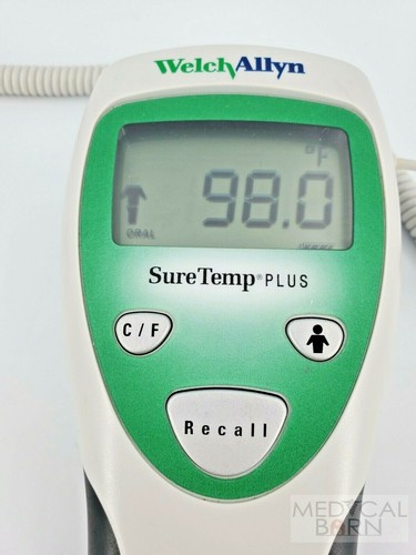 Welch Allyn Digital Thermometer SureTemp Plus 690 with Probe + 25 Probe ...