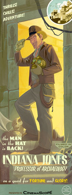 Archeology Professor Adventurer Indiana Jones and Crystal Skull Giclée ...