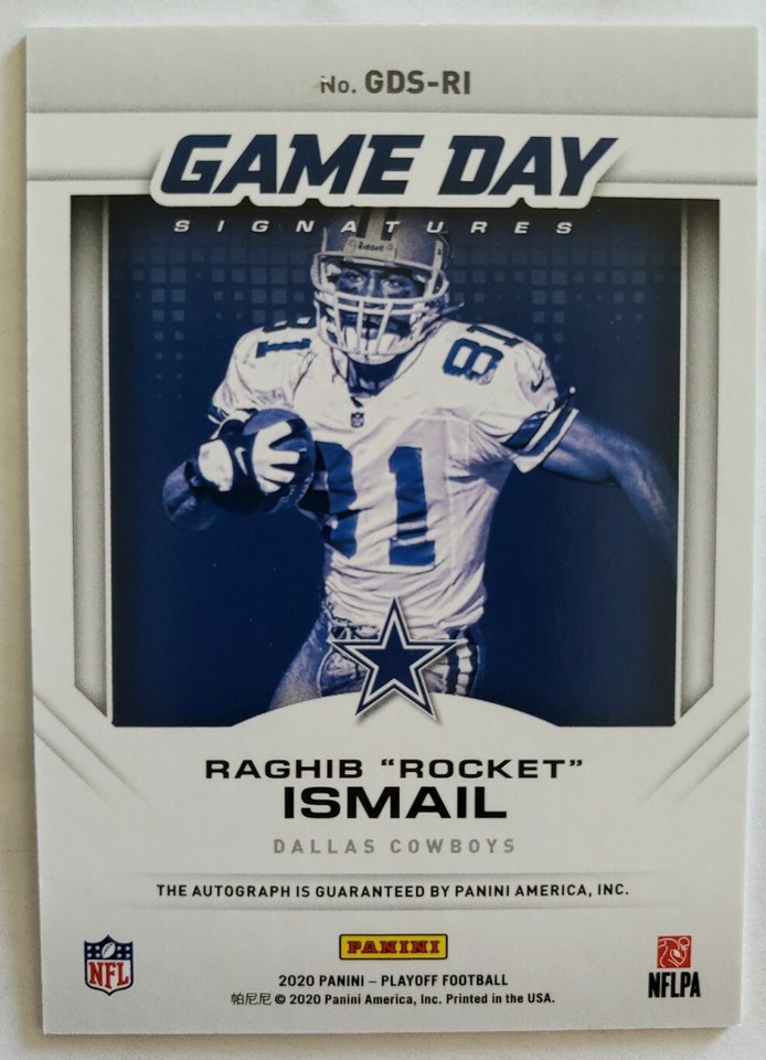 2020 Panini Playoff Raghib Rocket Ismail Game Day Auto Autograph #18/75 ...