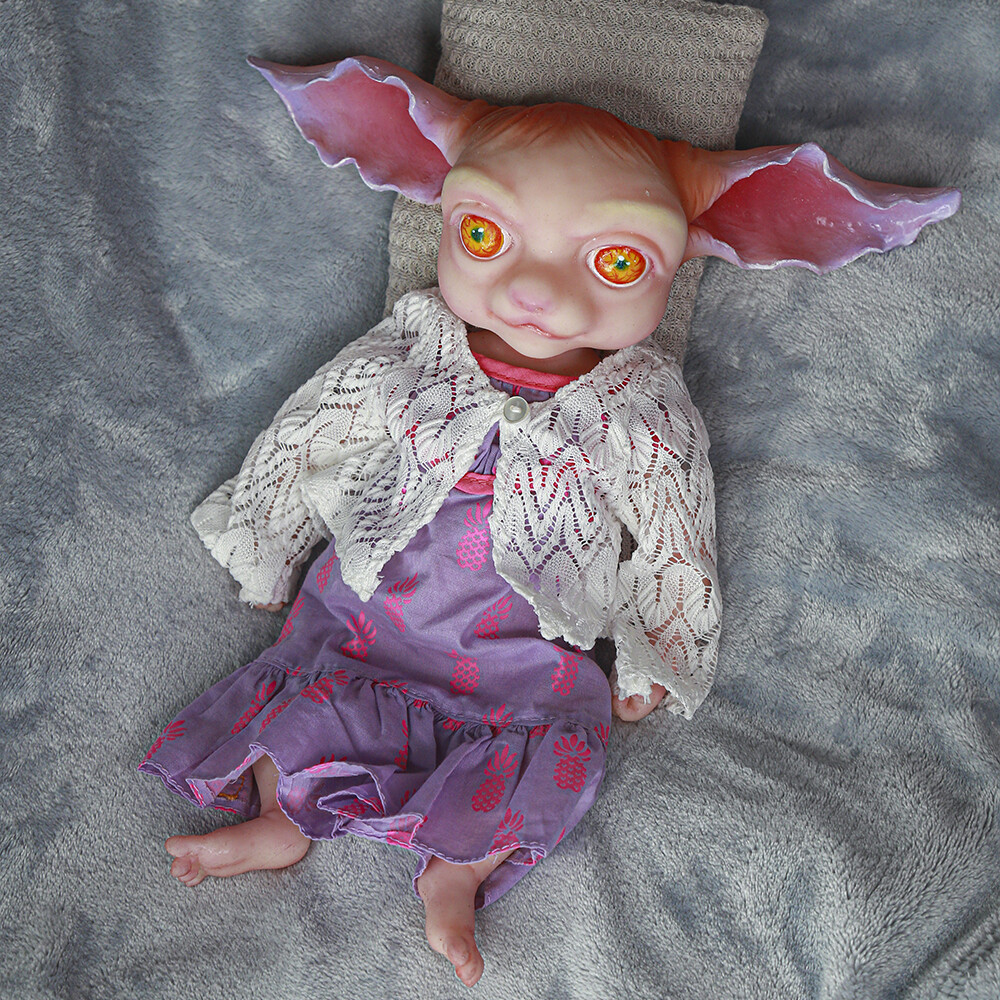 12.5" Reborn Elf Baby Dolls Full Body Silicone Baby Doll Thanksgiving ...