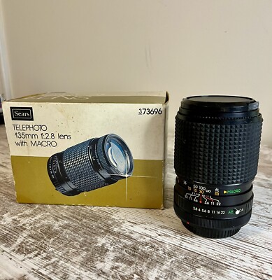 Vintage Sears TELEPHOTO 135mm F:2.8 lens with Macro with original box ...