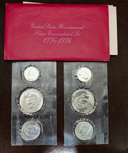 2 packs x 1776-1976 S US Bicentennial Uncirculated 3 coin Sets - 40% ...
