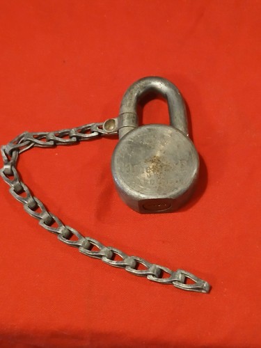 Vintage Railway Express Agency Lock Padlock Chain | eBay