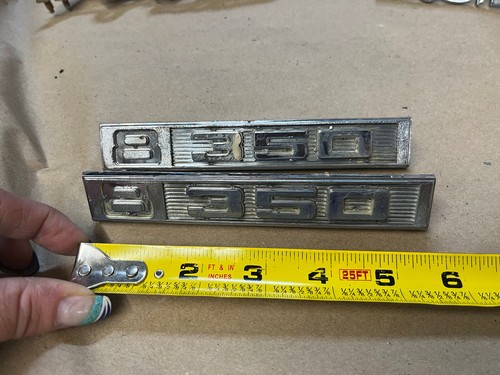 69-72 Chevy GMC C-10 8/350 Fender Emblems Pair #3980000 OEM 1969-1972 ...