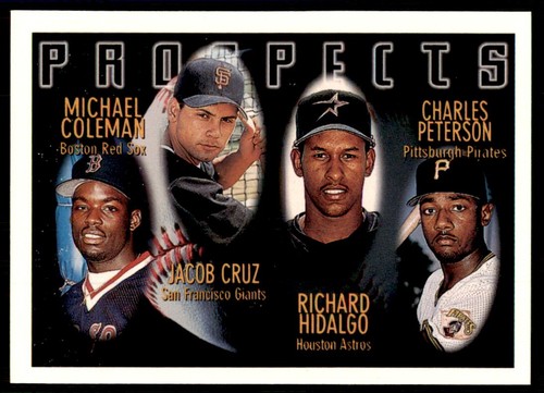 1996 Topps Michael Coleman/Jacob Cruz/Richard Hidalgo/Charles Peterson ...