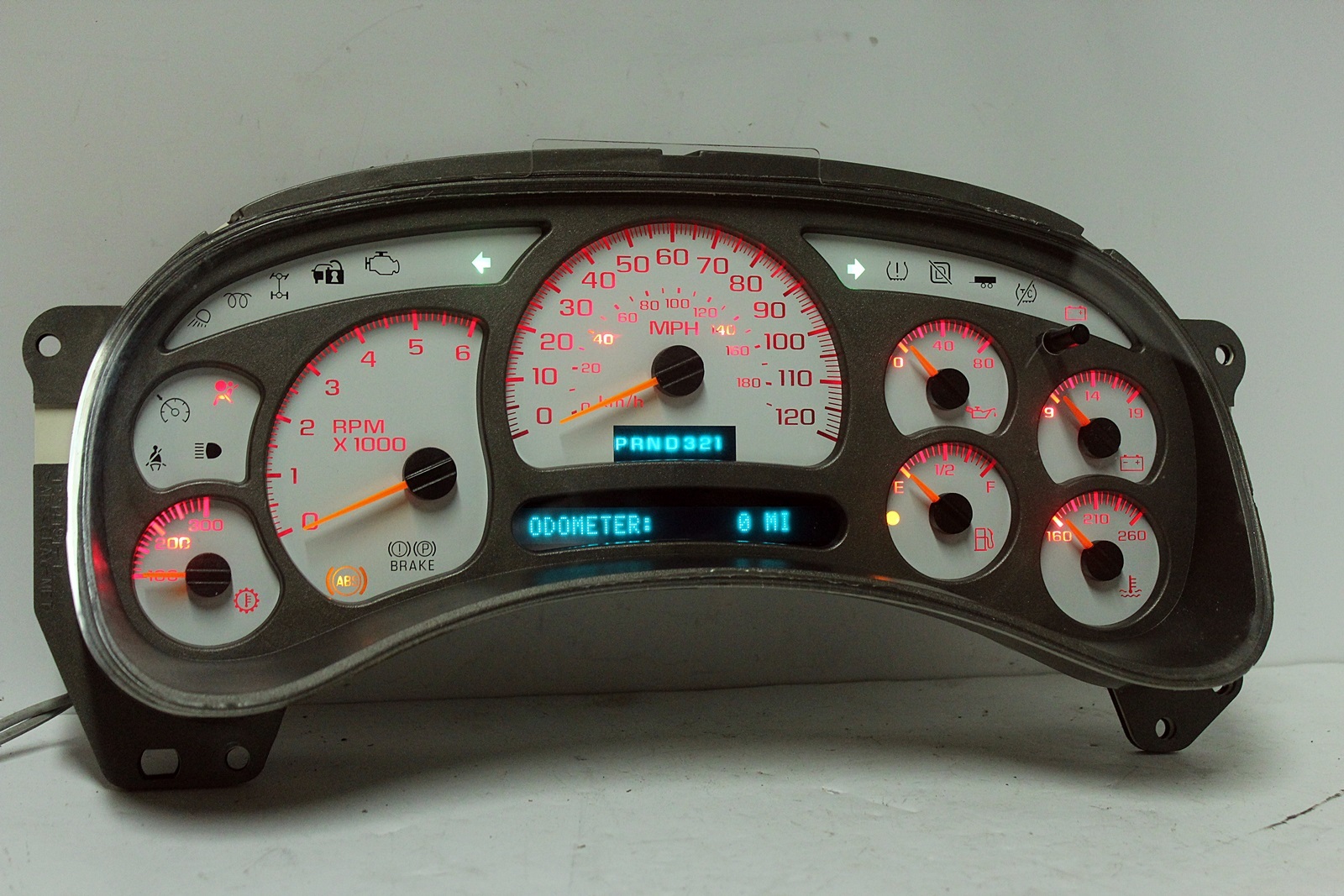 03 04 Silverado 1500 2500 Yukon Denali Instrument Cluster with RED LED ...
