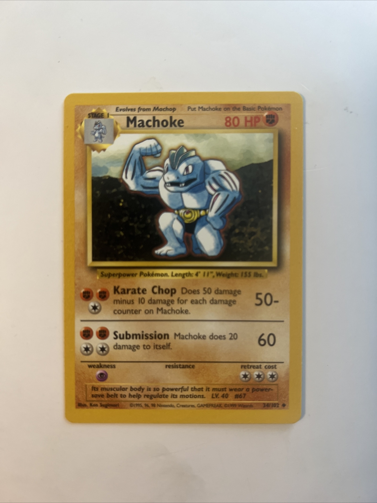 Pokémon TCG Machoke Base Set 34/102 Regular Unlimited Uncommon | eBay