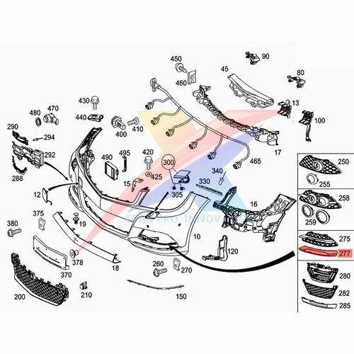 2x Chrome Front Bumper Foglight Cover A2048852974 For Mercedes W204 ...
