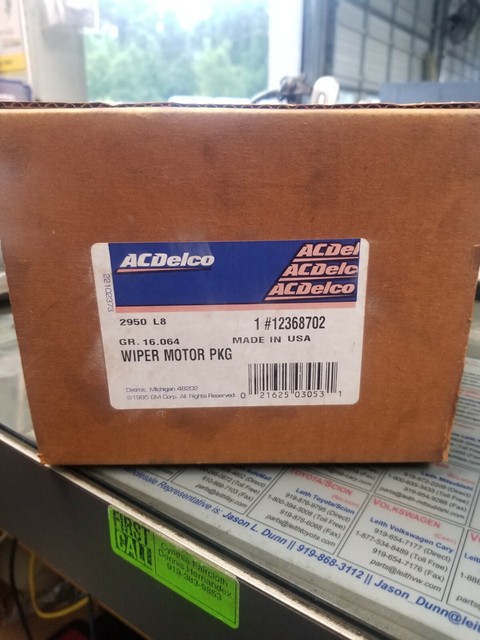 ACDelco 12368702 Windshield Wiper Motor GM Original Equipment for sale ...