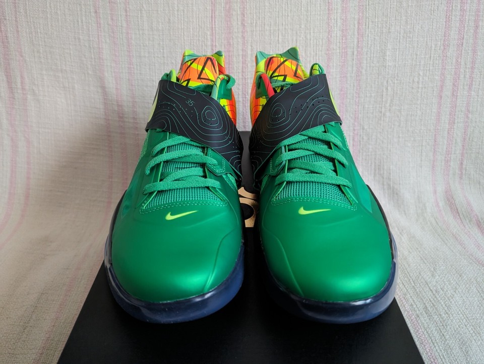 Nike KD 4 Weatherman Green Black Multi Kevin Durant FN6247-300 Shoe ...