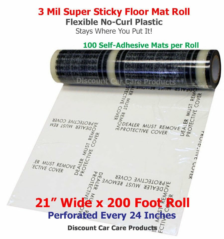Sticky Floor Mats 21” Wide x 200’ Roll | 24” Perforated Adhesive Floor ...