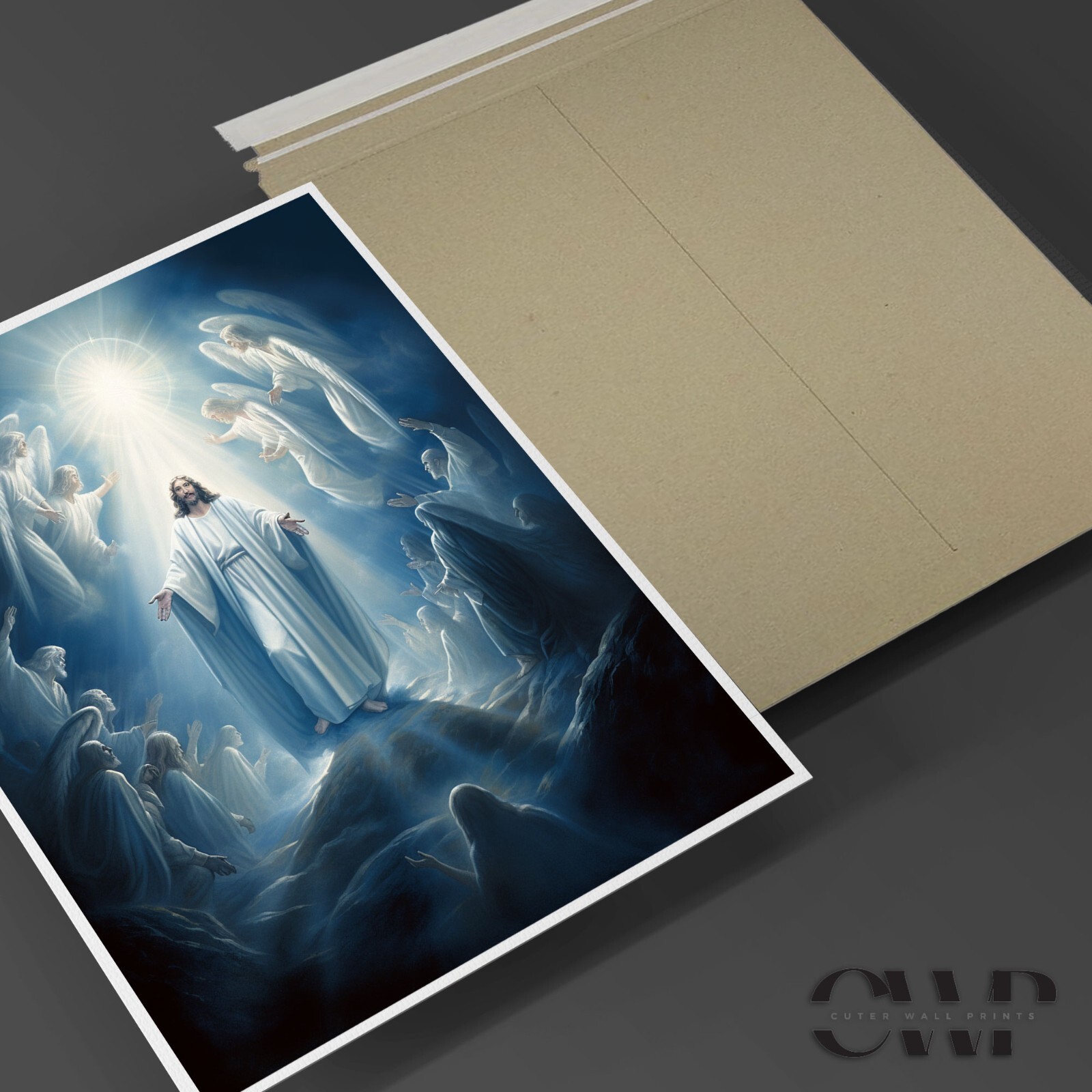 Welcome Home to Heaven with the Angels | Catholic Art | Jesus, art 8 x ...
