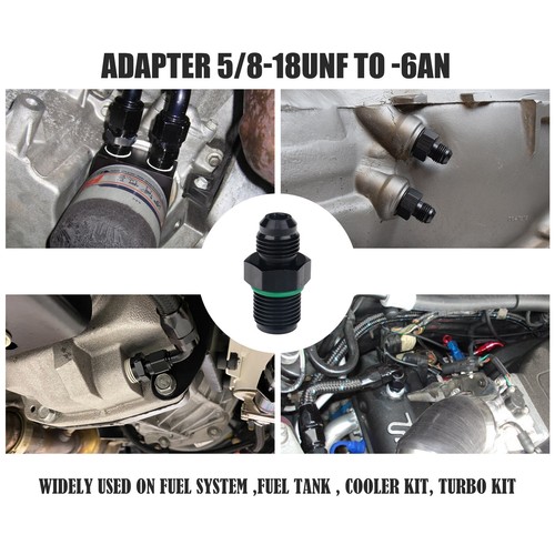-6AN 6AN Male Flare to 5/8"-18 Power Steering Adapter Fitting Fit 40K ...