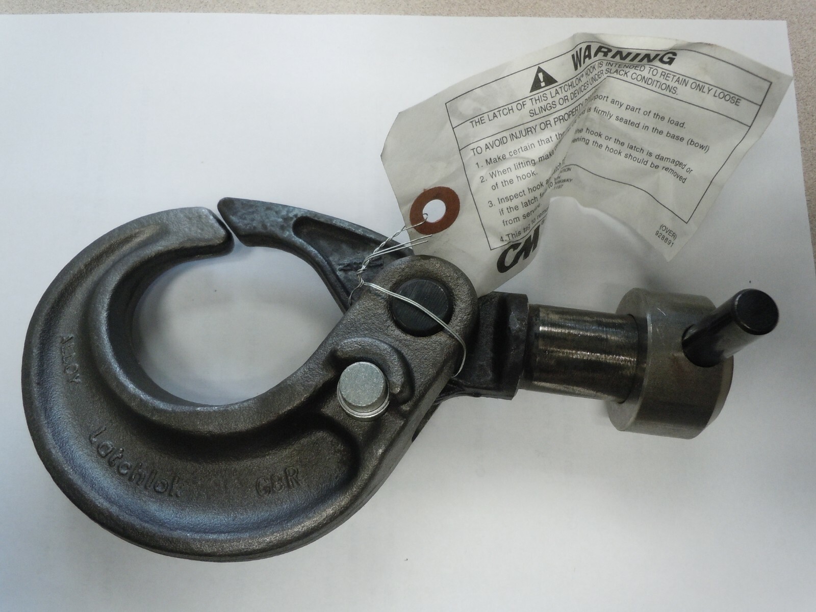 1023 LATCHLOK® UPPER HOOK KIT, FOR USE WITH CYCLONE 1-1/2 TO 2 TON HAND ...