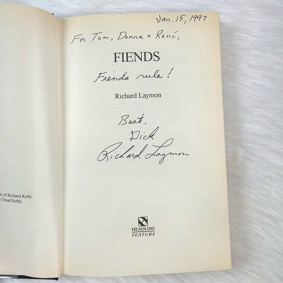 FIENDS by Richard Laymon Hardback SIGNED | eBay