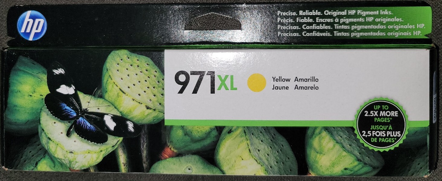 HP 971XL Ink Cartridge, Yellow (CN628AM) Brand New in Box NIB ...