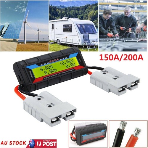 Digital LCD Volt Watt Meter For Anderson Plug Power Analyser Solar ...