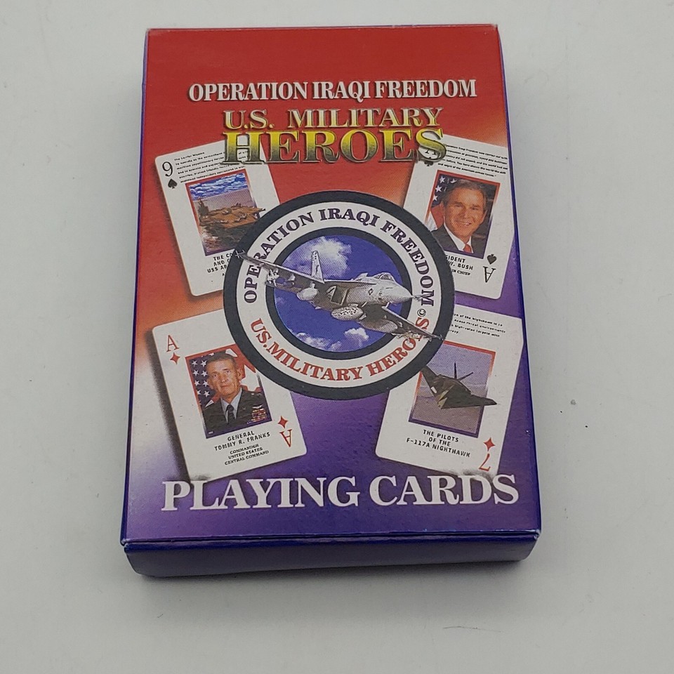 OPERATION IRAQI FREEDOM U.S. MILITARY HEROES PLAYING CARDS open box ...