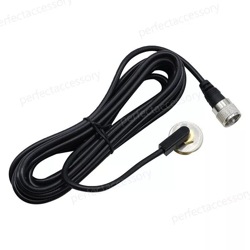 US NMO 3/8" to 3/4" Hole Antenna Mount w/ L-Bracket & 13' RG-58 Coax ...