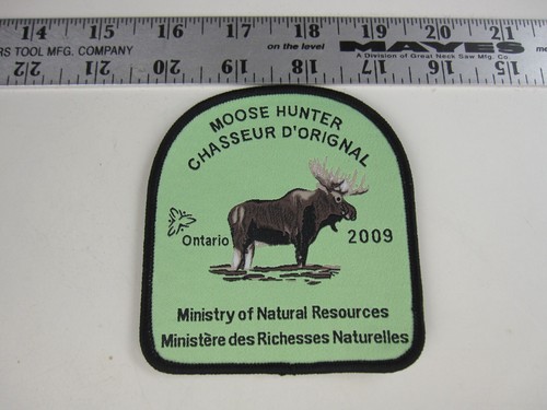 2009 Ontario Ministries of Natural Resources Moose Hunter Patch BIS | eBay